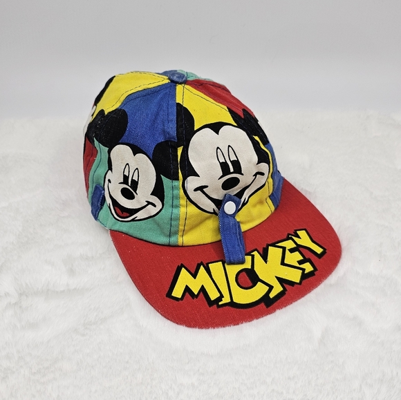 Disney | Accessories | Mickeys 9s Colorblock Soft Canvas Mickey Mouse ...